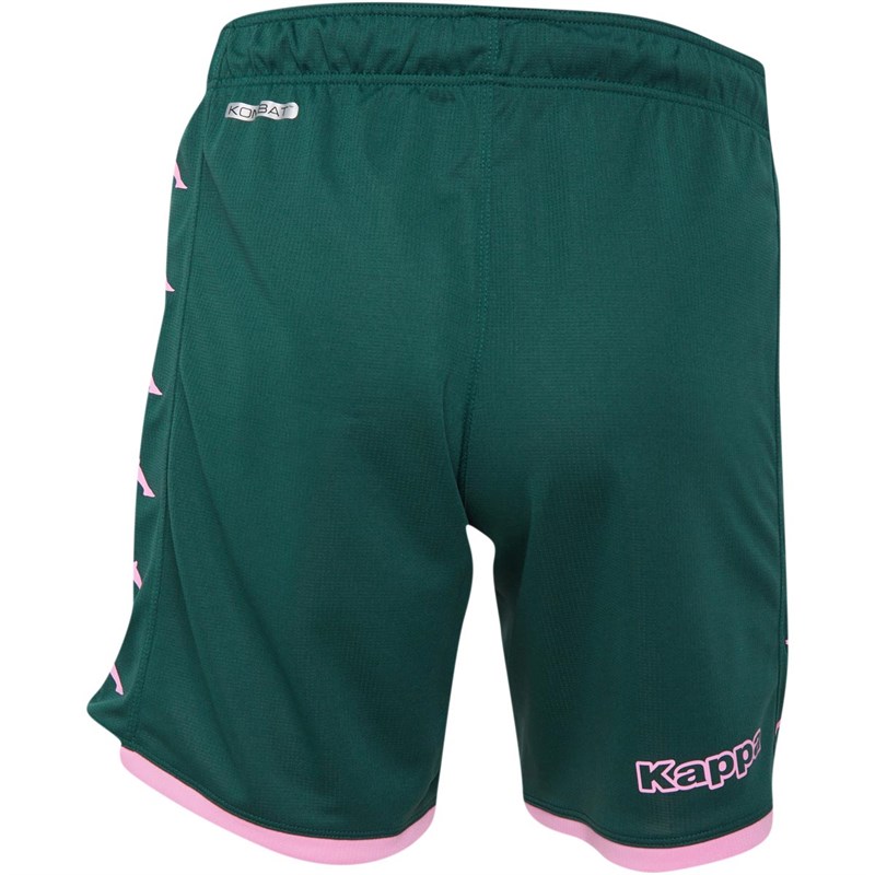 Buy Kappa Mens RBB Real Betis Kombat Ryder Pro Third Shorts Green Dark/Pink