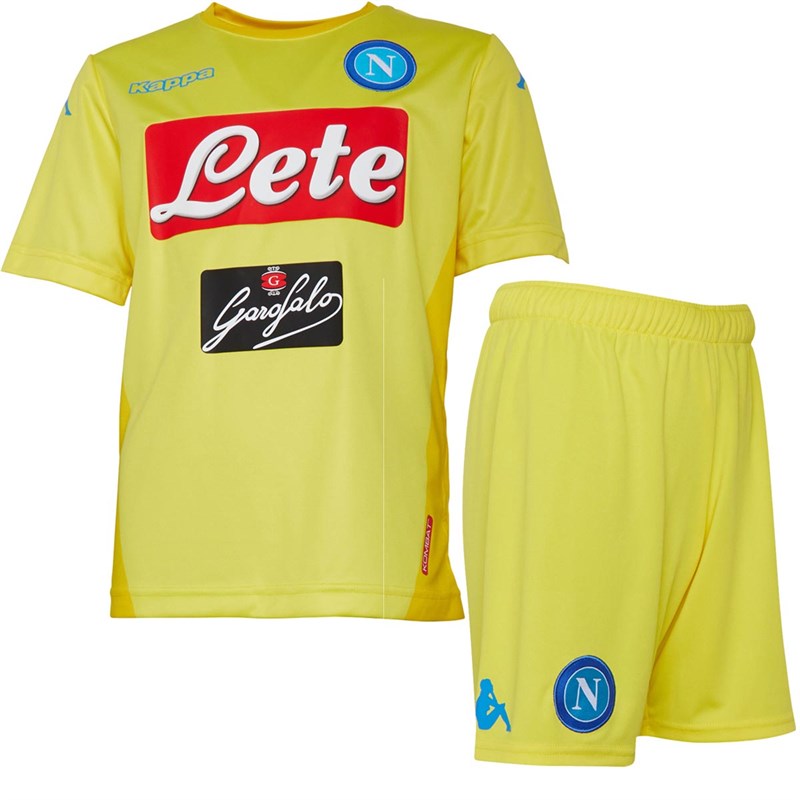 Buy Kappa Boys Junior Ssc Napoli Kombat Kit Yellow