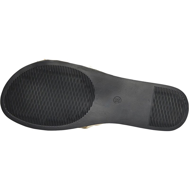 Buy Linzi Womens Quinn Sliders Ivory