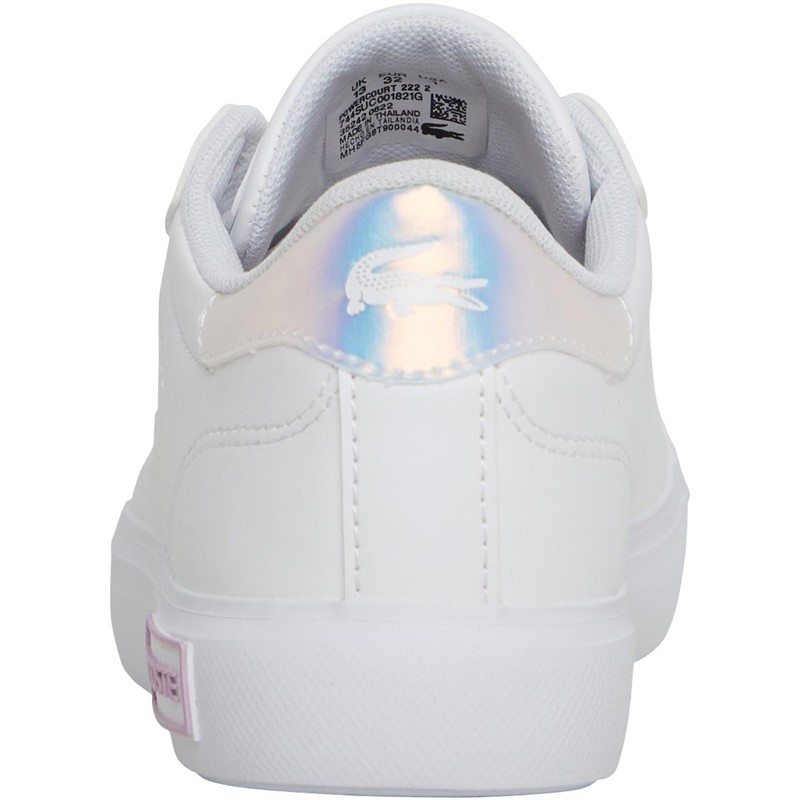 Buy Lacoste Girls Powercourt Trainers White/White