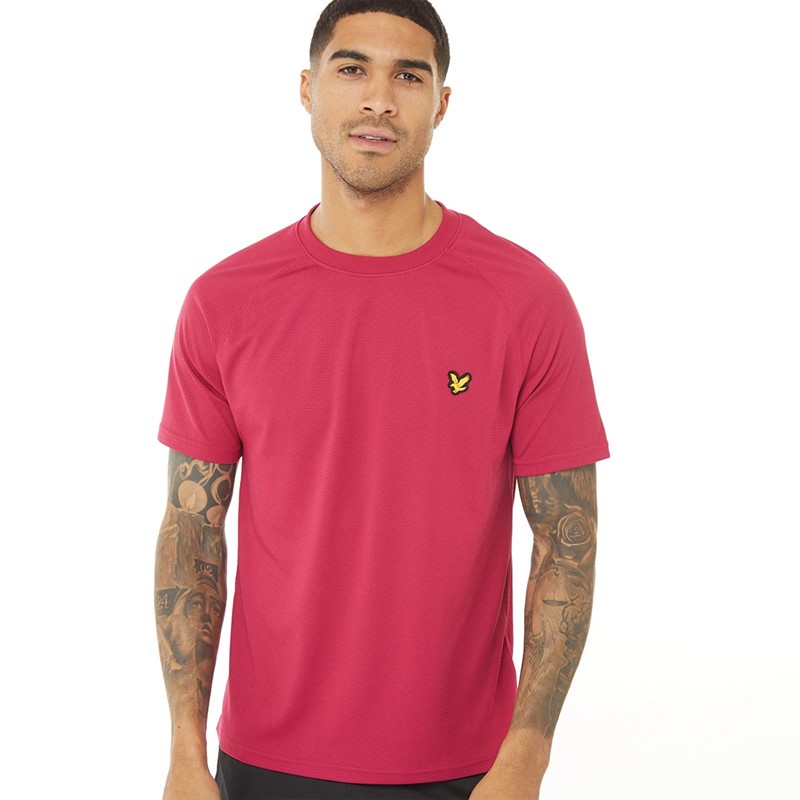 Lyle And Scott Vintage Heren Core Raglan T-shirts Diep Rood