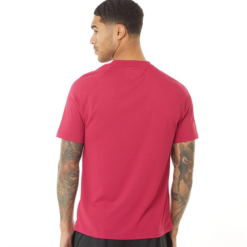 Lyle And Scott Vintage Heren Core Raglan T-shirts Diep Rood