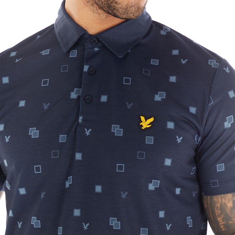 Buy Lyle And Scott Vintage Mens Eagle Polka Polo Z271 Dark Navy