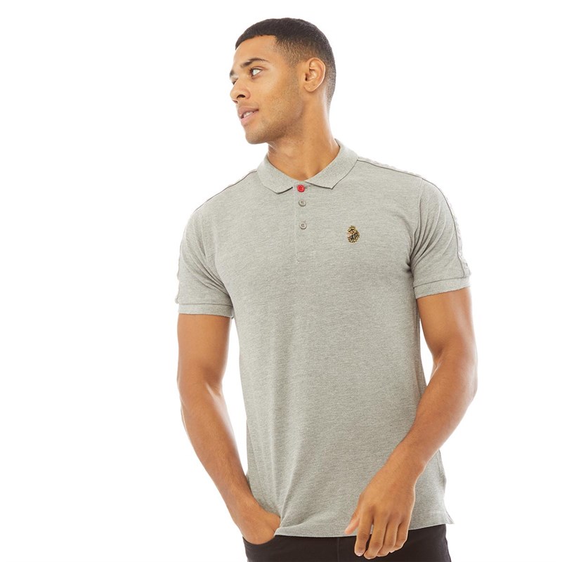 Buy LUKE 1977 Mens Willtape Polo Mid Grey
