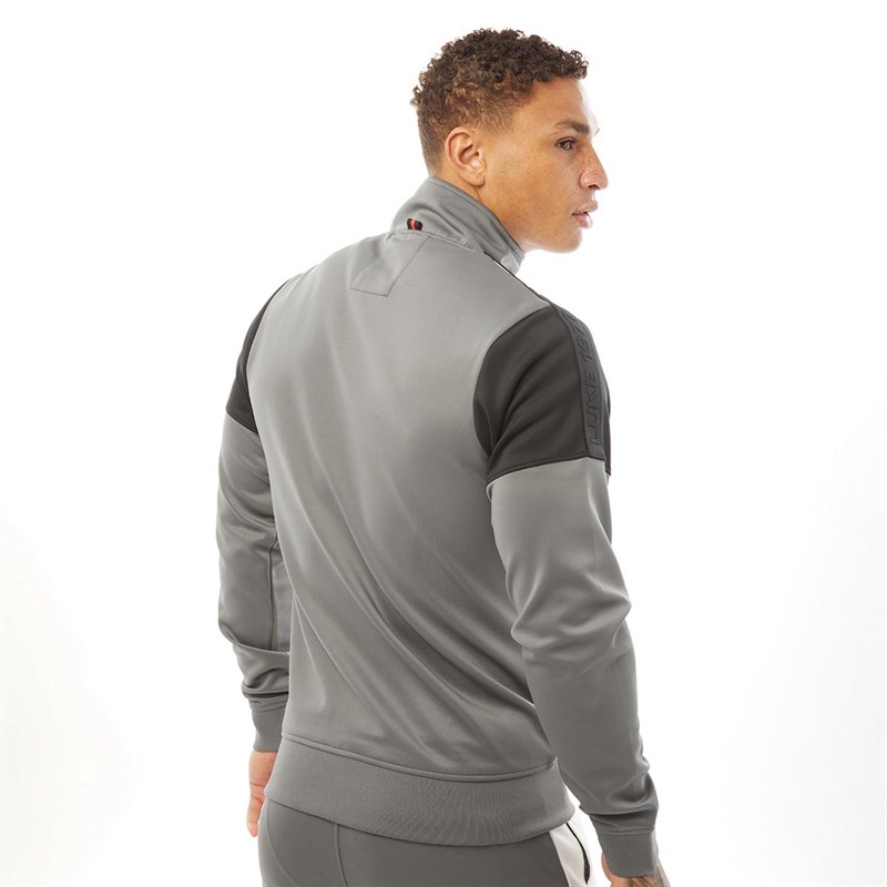 Buy LUKE 1977 Mens Odin Track Top Mid Grey/Black/White B