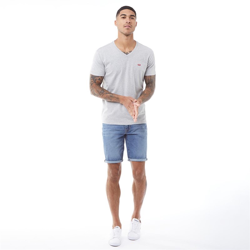 Buy Levi's Mens Original HM V-Neck T-Shirt Medium Grey Heather