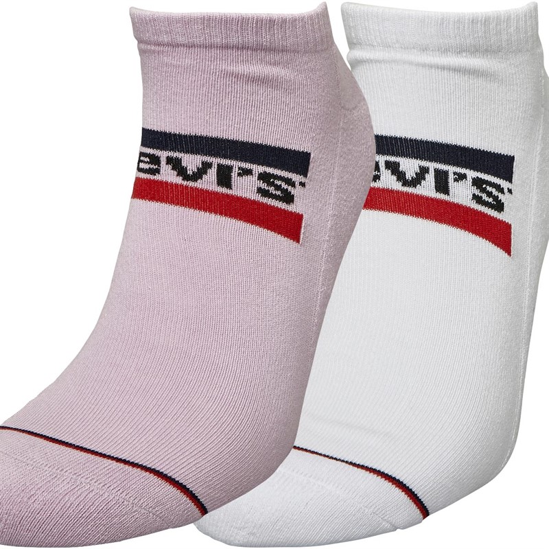 Buy Levi's Mens Low Cut Logo Two Pack Socks Orchid Bloom