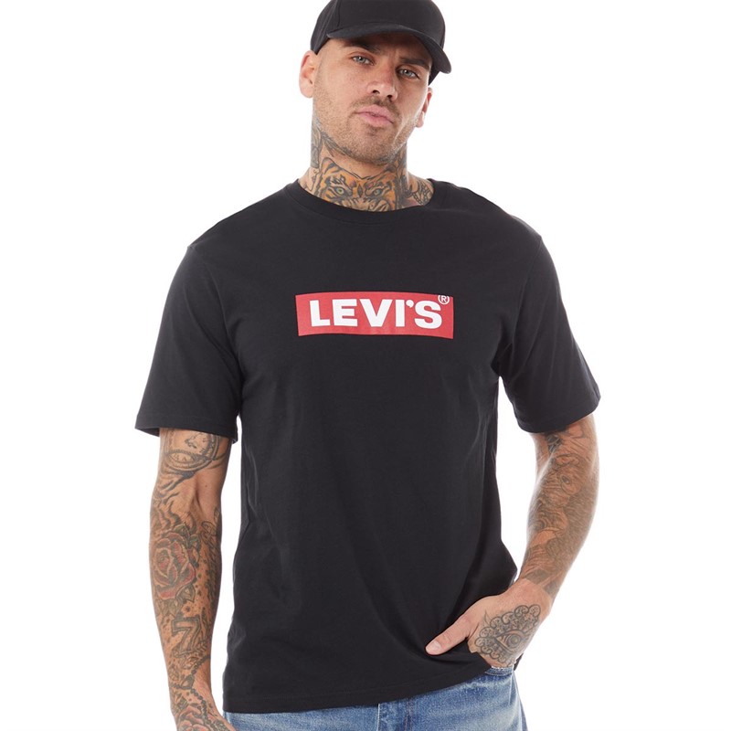 Buy Levi's Mens Relaxed Fit T-Shirt LSE Boxtab Red M Mineral Black