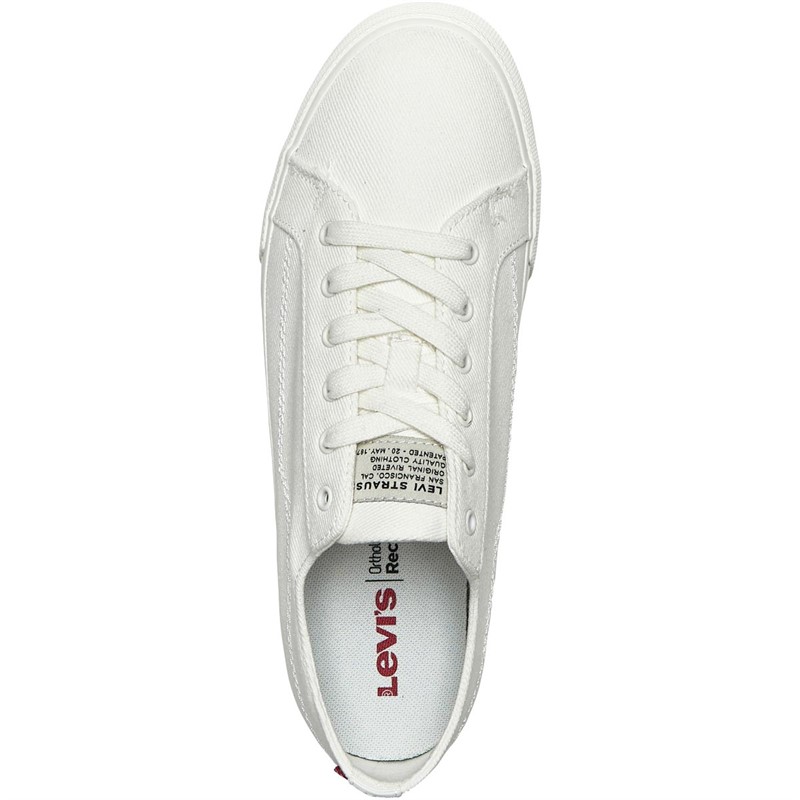 Buy Levi's Mens Decon Lace Trainers Brilliant White
