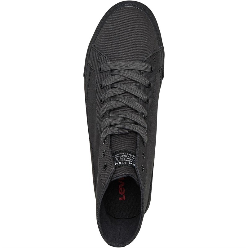 Buy Levi's Mens Decon Mid Trainers Full Black