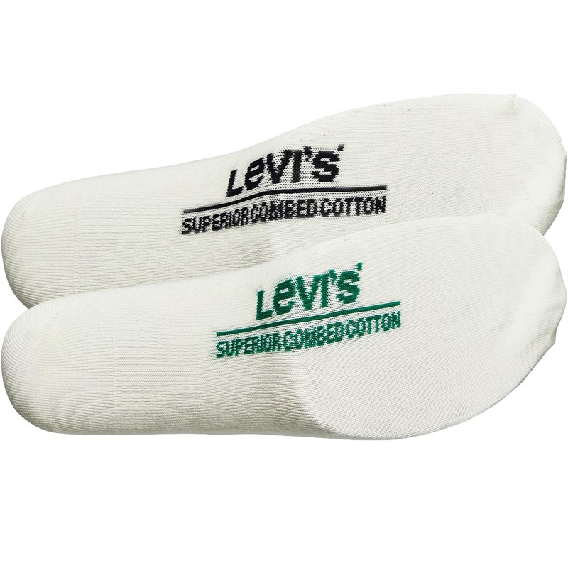 Buy Levi's Mens Cherry Low Cut Two Pack Socks White/Green