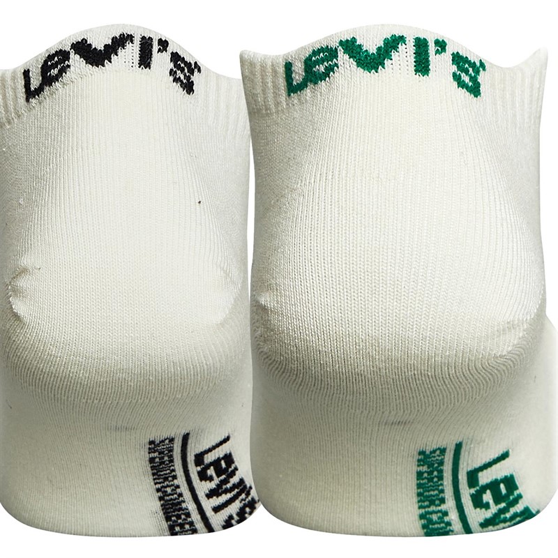Buy Levi's Mens Cherry Low Cut Two Pack Socks White/Green