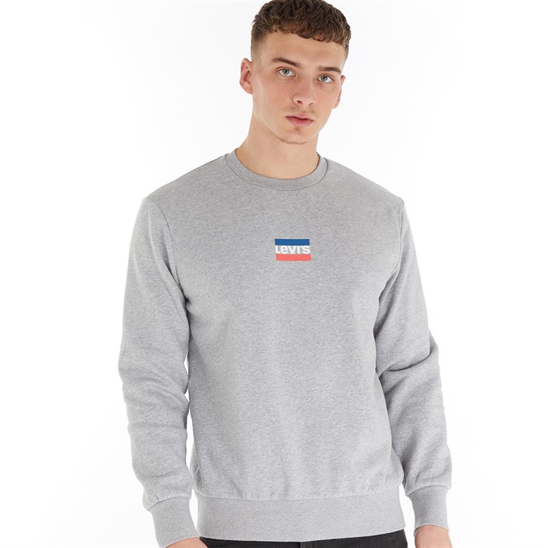 Buy Levi's Mens Standard Graphic Sweatshirt Midtone Heather