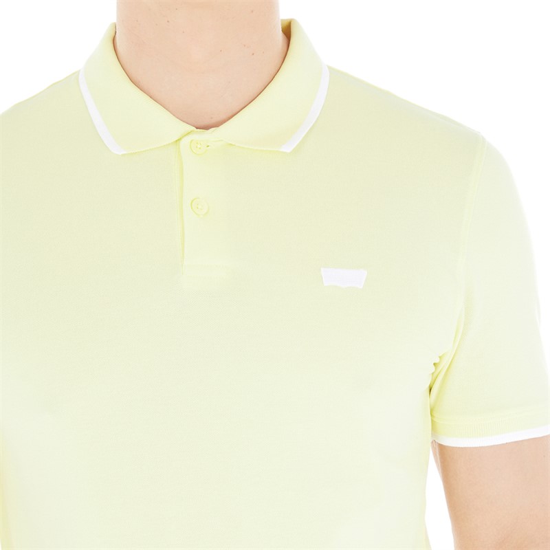 Buy Levi's Mens Slim Housemark Polo Quarter Tipping Lemonade