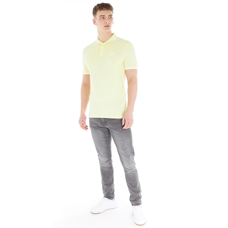 Buy Levi's Mens Slim Housemark Polo Quarter Tipping Lemonade