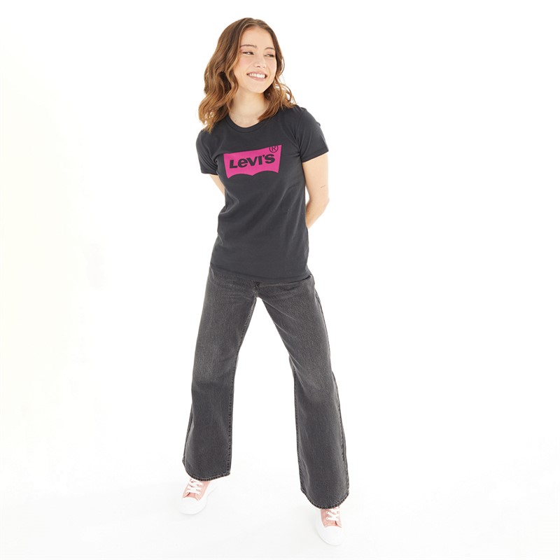 Buy Levi's Womens The Perfect Tee Graphic T-Shirt SSNL BW Caviar