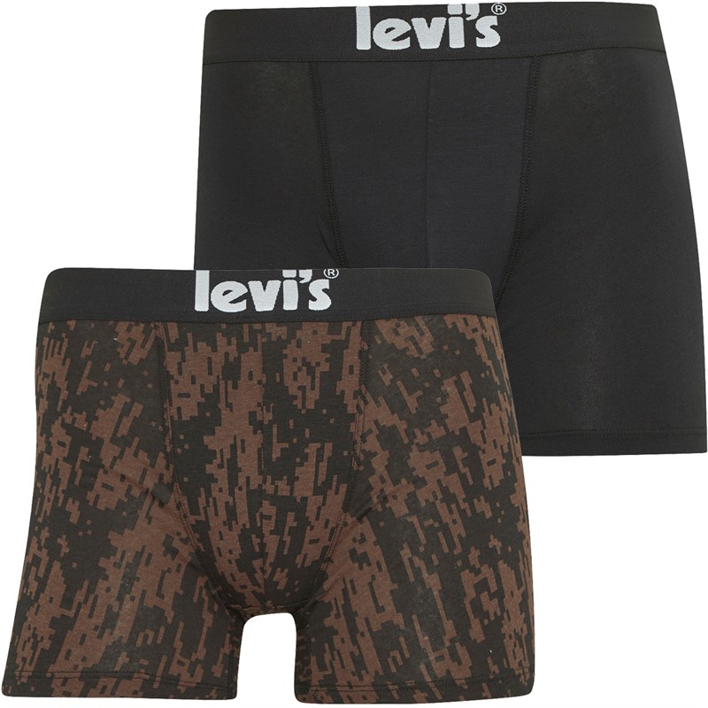 Buy Levi's Mens Two Pack Digital Camo Boxer Brown Combo