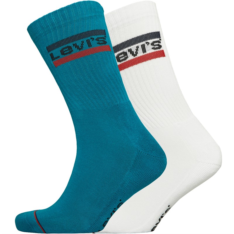 Buy Levi's Mens Regular Cut Two Pack Socks Ocean Depths