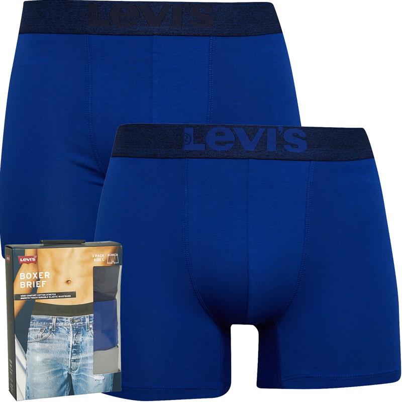 Buy Levi's Mens Two Pack Melange Boxers Blue Combo