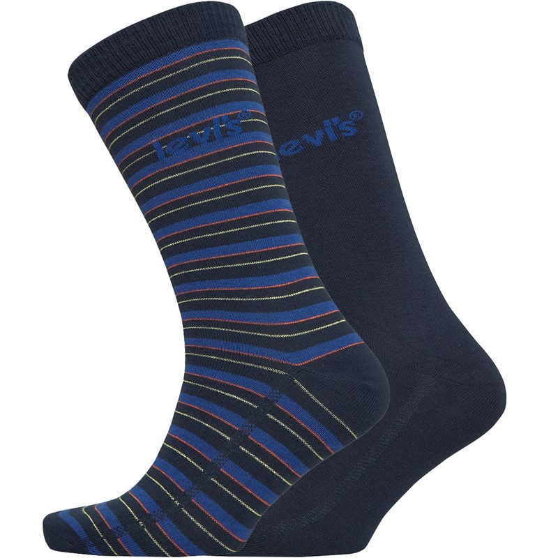 Buy Levi's Mens Regular Cut Two Pack Socks Blue Combo