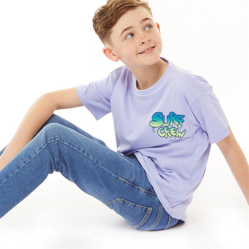 Buy MINOTI Boys Surf Crew T-Shirt Lilac