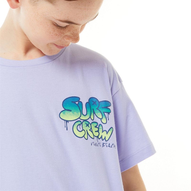 Buy MINOTI Boys Surf Crew T-Shirt Lilac