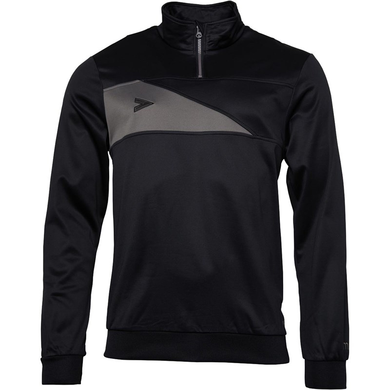 Buy Mitre Mens Delta Plus 1/4 Zip Top Black/Grey