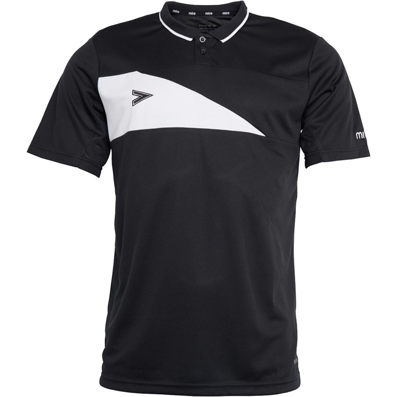 Buy Mitre Mens Delta Plus Polo Black/White