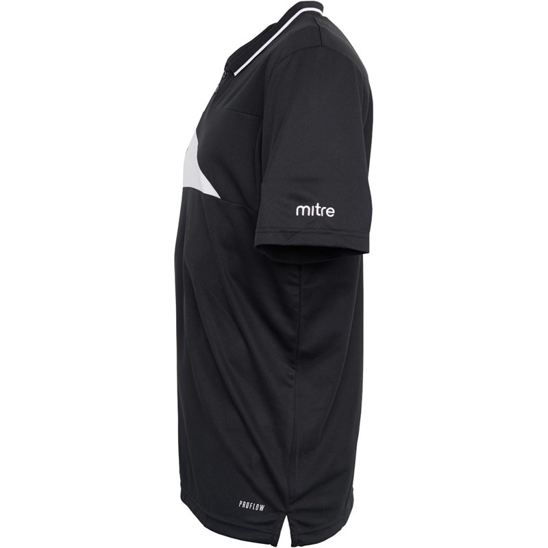 Buy Mitre Mens Delta Plus Polo Black/White