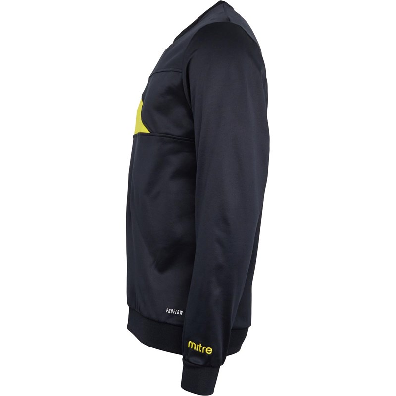 Buy Mitre Mens Delta Plus Sweatshirt Black/Yellow