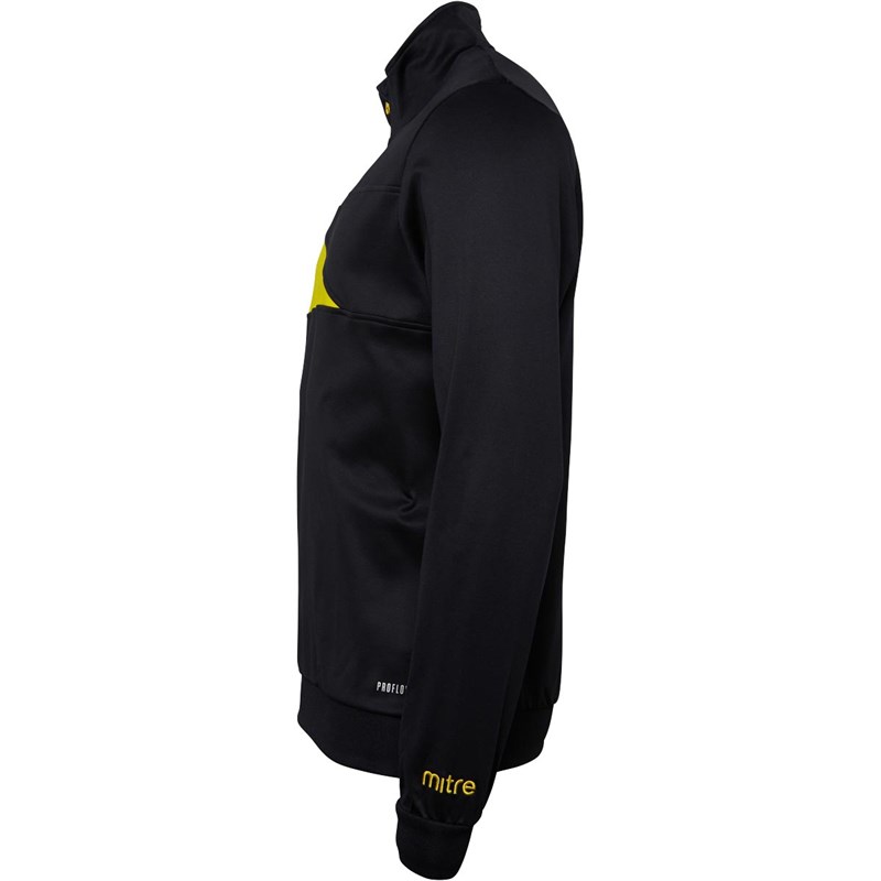 Buy Mitre Mens Delta Plus 1/4 Zip Top Black/Yellow
