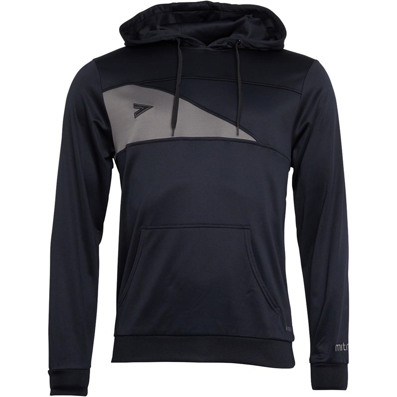 Buy Mitre Mens Delta Plus Hoodie Black/Grey