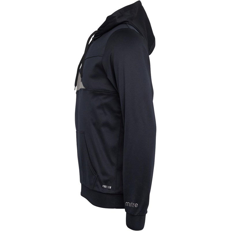 Buy Mitre Mens Delta Plus Hoodie Black/Grey