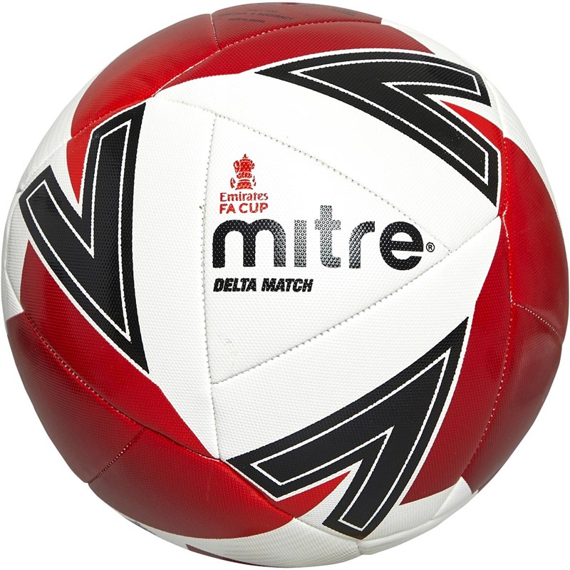 Buy Mitre Delta Match FA Cup Match Football (IMS Certified) White/Black/Red