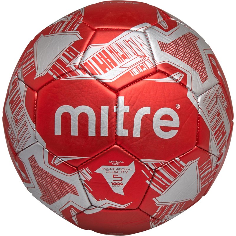 Buy Mitre Flare Football Red/Silver