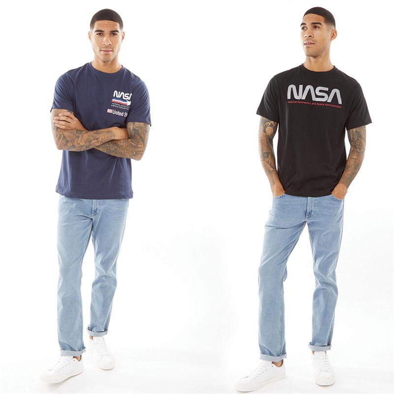 Buy NASA Mens Pack B Two Pack T-Shirts Multi