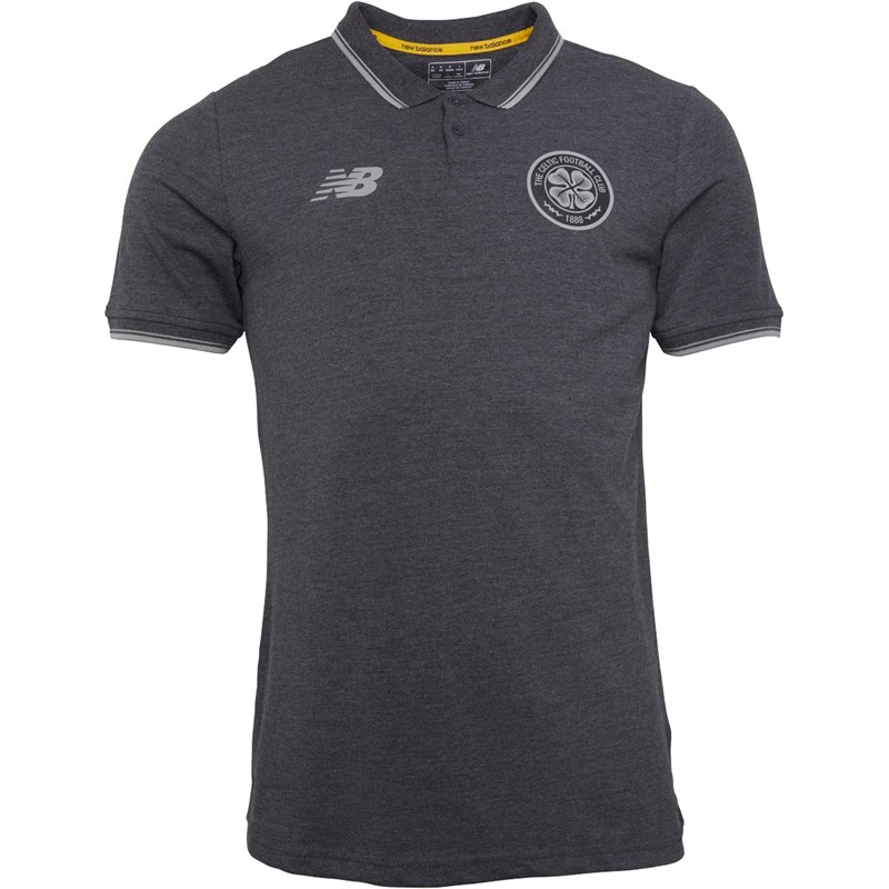 Buy CFC Celtic Polo No Sponsor Charcoal/Pale Grey