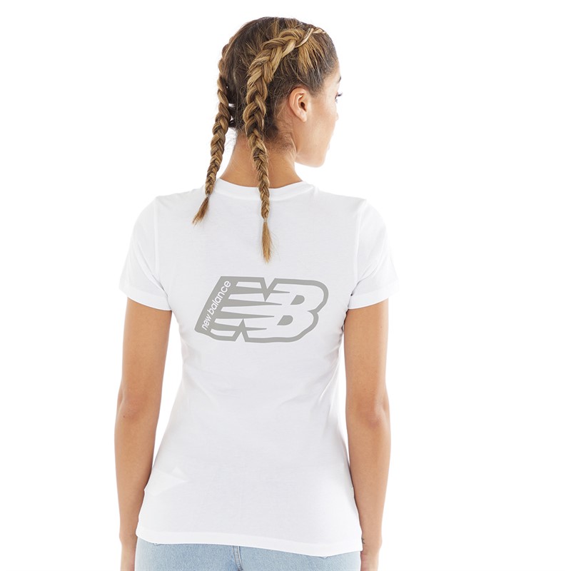 Buy New Balance Womens Essentials Graphic T-Shirt White