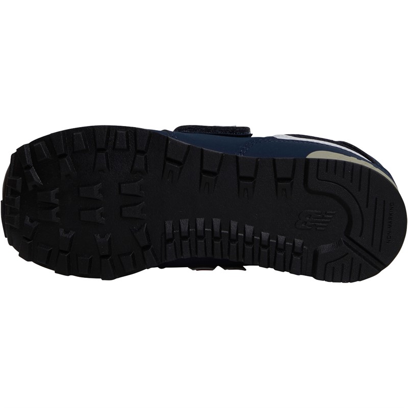 Buy New Balance Kids 574 Hook & Loop Trainers Navy/Red