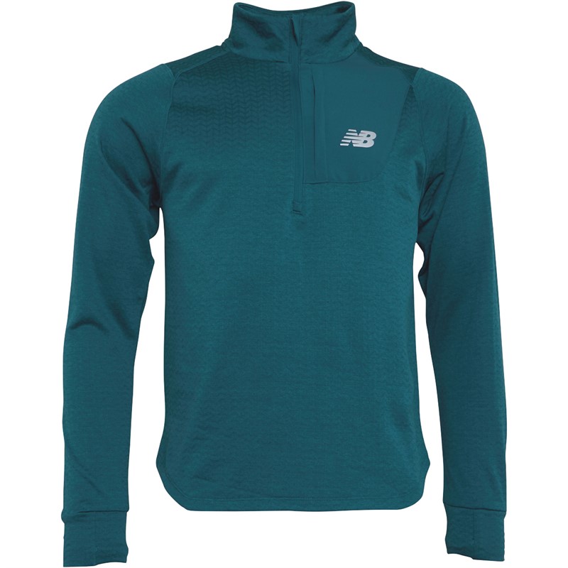 Buy New Balance Mens Heat Grip 1/2 Zip Running Top Dark Moonstone Heather