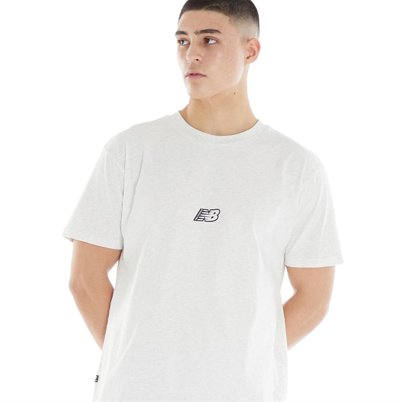 Buy New Balance Mens Essentials Graphic T-Shirt Sea Salt Heather