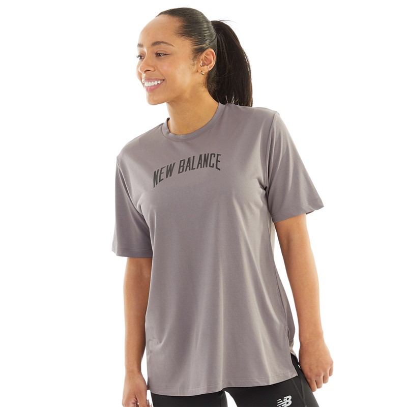 Buy New Balance Womens Relentless Oversized T-Shirt Zinc