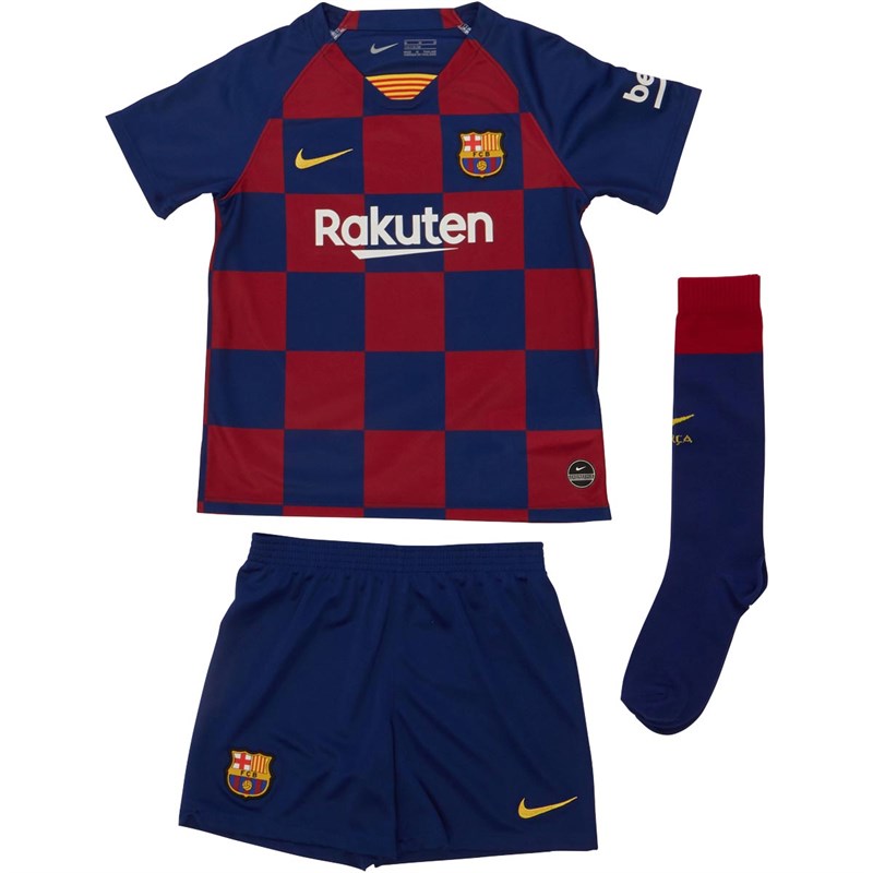 Buy Nike Junior Boys FCB Barcelona Home Kit Deep Royal Blue/Noble Red