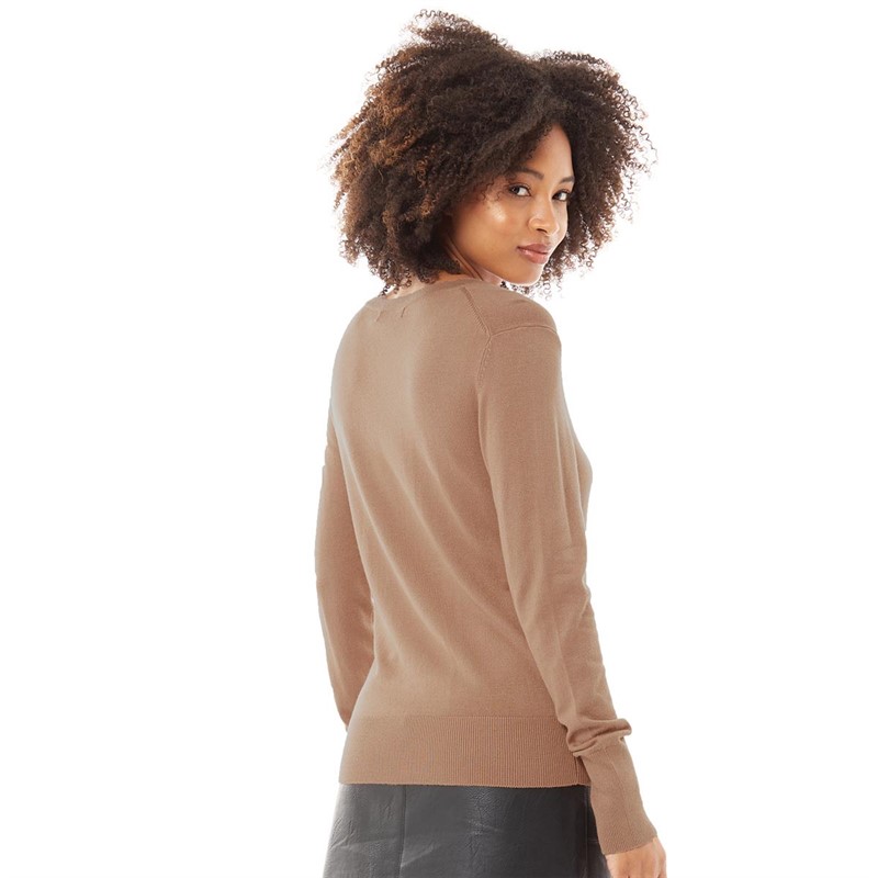 Buy French Connection Womens Crew Jumper Camel