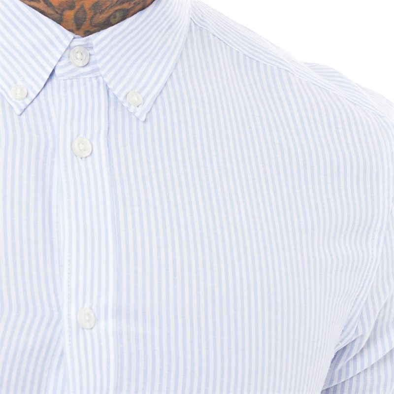 Buy French Connection Mens Stripe Shirt Sky
