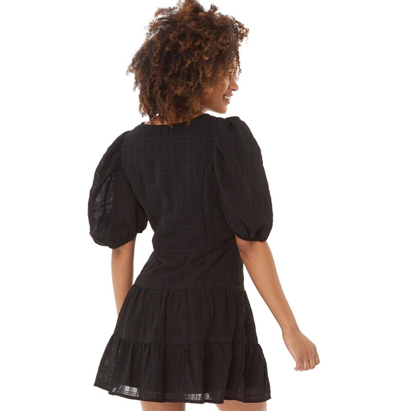 Buy French Connection Womens Vee Tiered K Dress Black