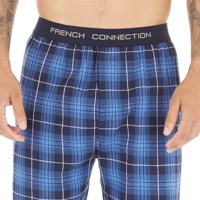 Buy French Connection Mens FC Flannel Pants Multi Blue