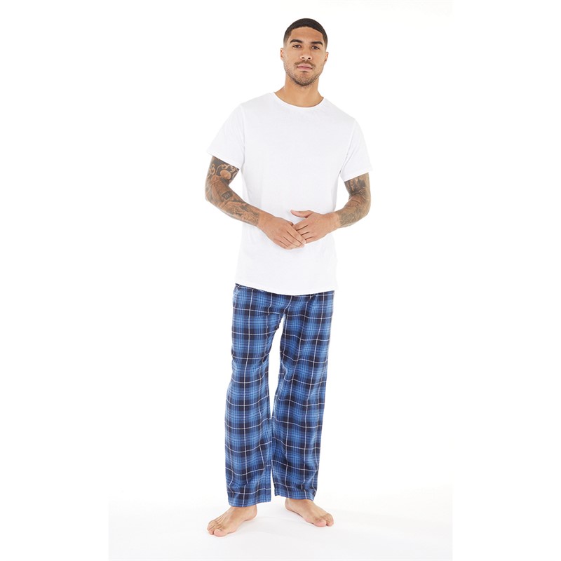 Buy French Connection Mens FC Flannel Pants Multi Blue