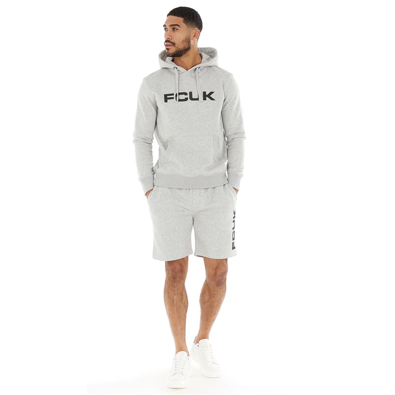 Buy French Connection Mens FCUK Overhead Hoodie And Shorts Co-Ord Light ...