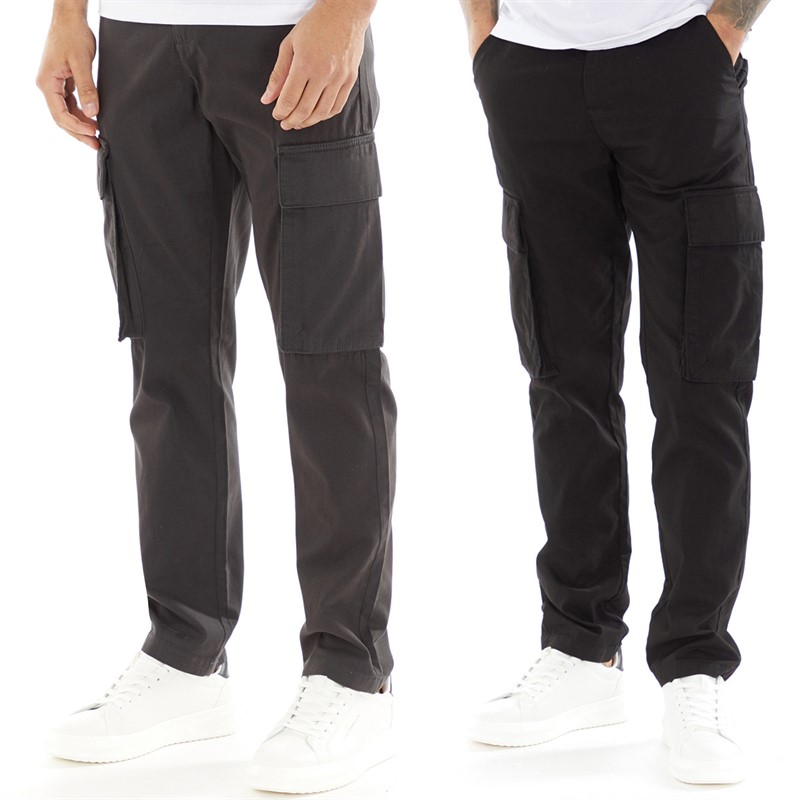 Buy French Connection Mens Two Pack Cargo Pants Black/Charcoal